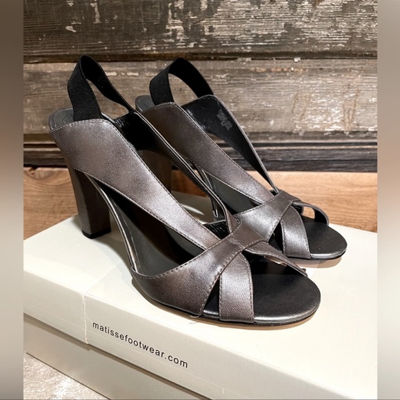 Matisse | Shoes | New Matisse Houston Pewter Leather Comfort Heel ...